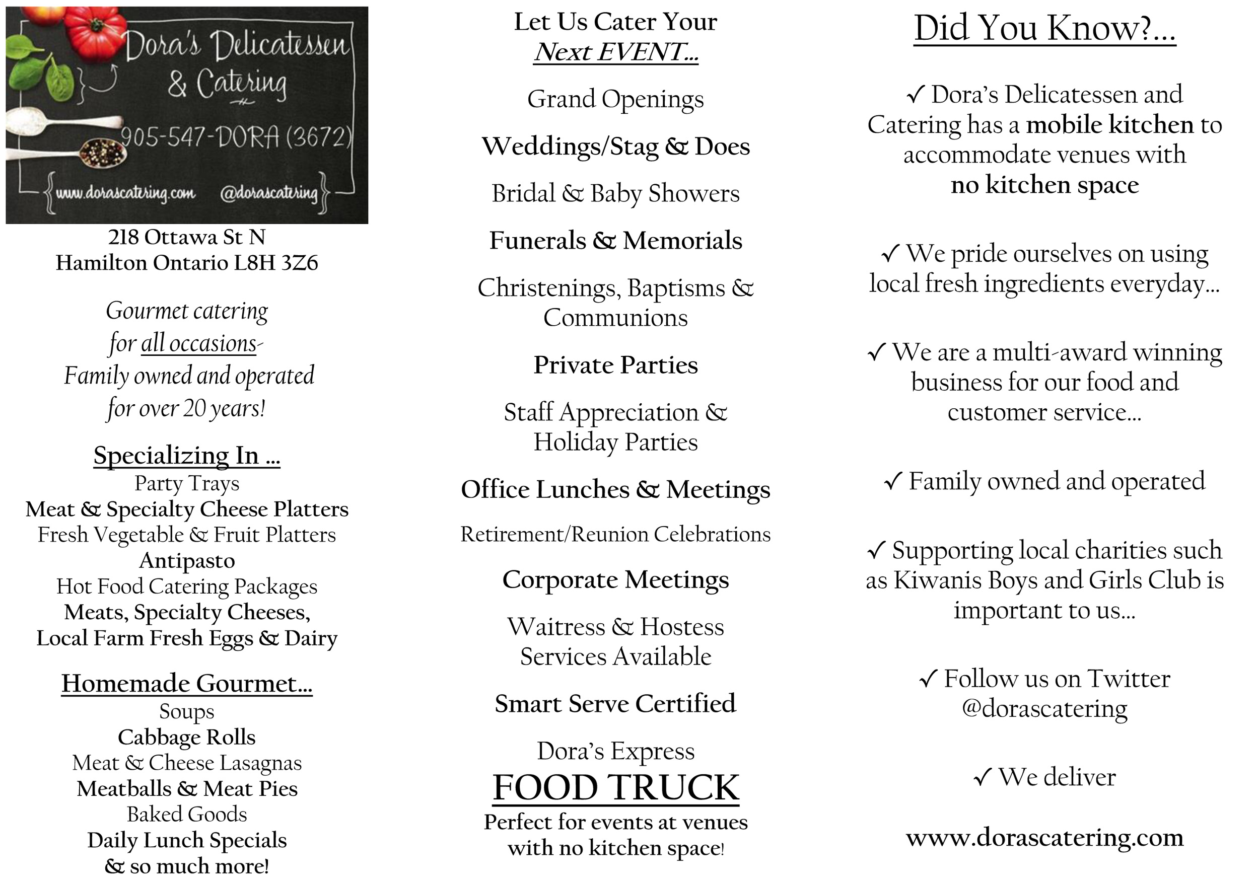 alloccasionsmenu – Dora's Catering